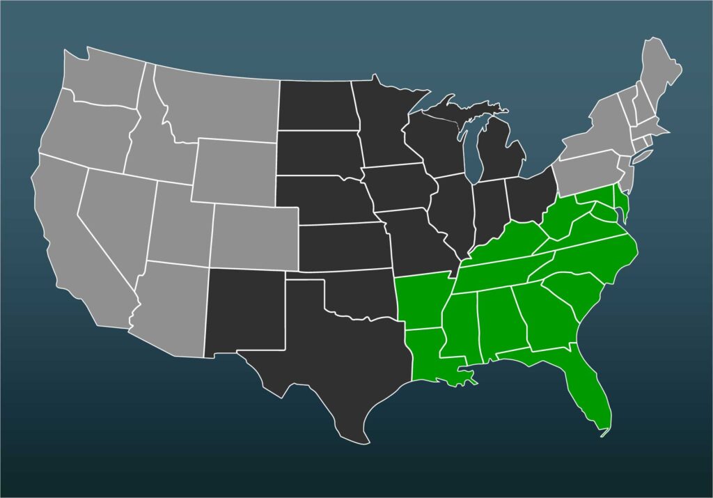 Southeast Region Served | Pro Storm Shelters